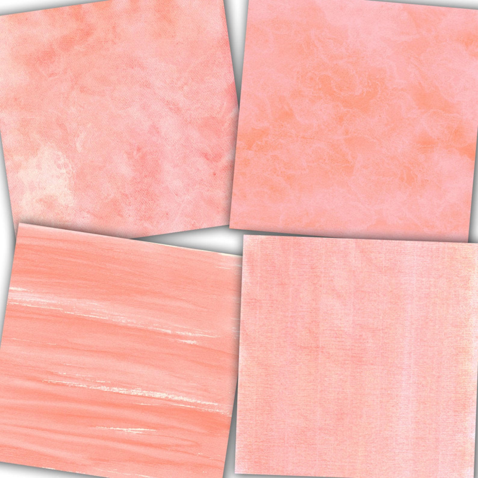 Textured Digital Paper: coral Textures Coral | Etsy