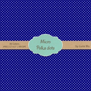 Polka Dots Digital Paper Pack: "micro Polka Dots" Digital Paper Bundle ...