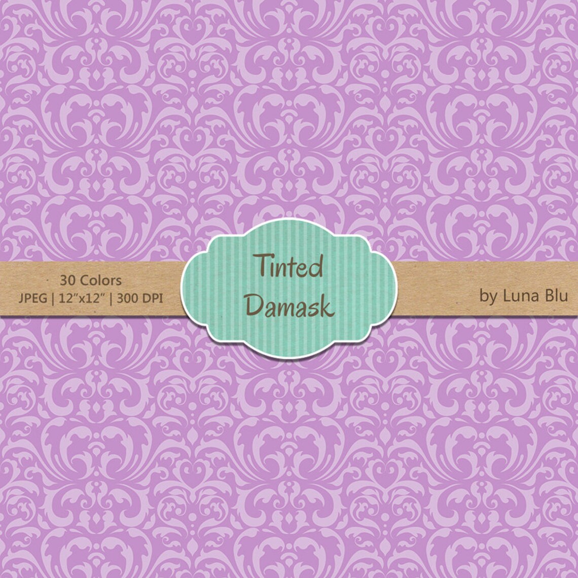 Damask Digital Paper pack: Tinted Damask digital | Etsy