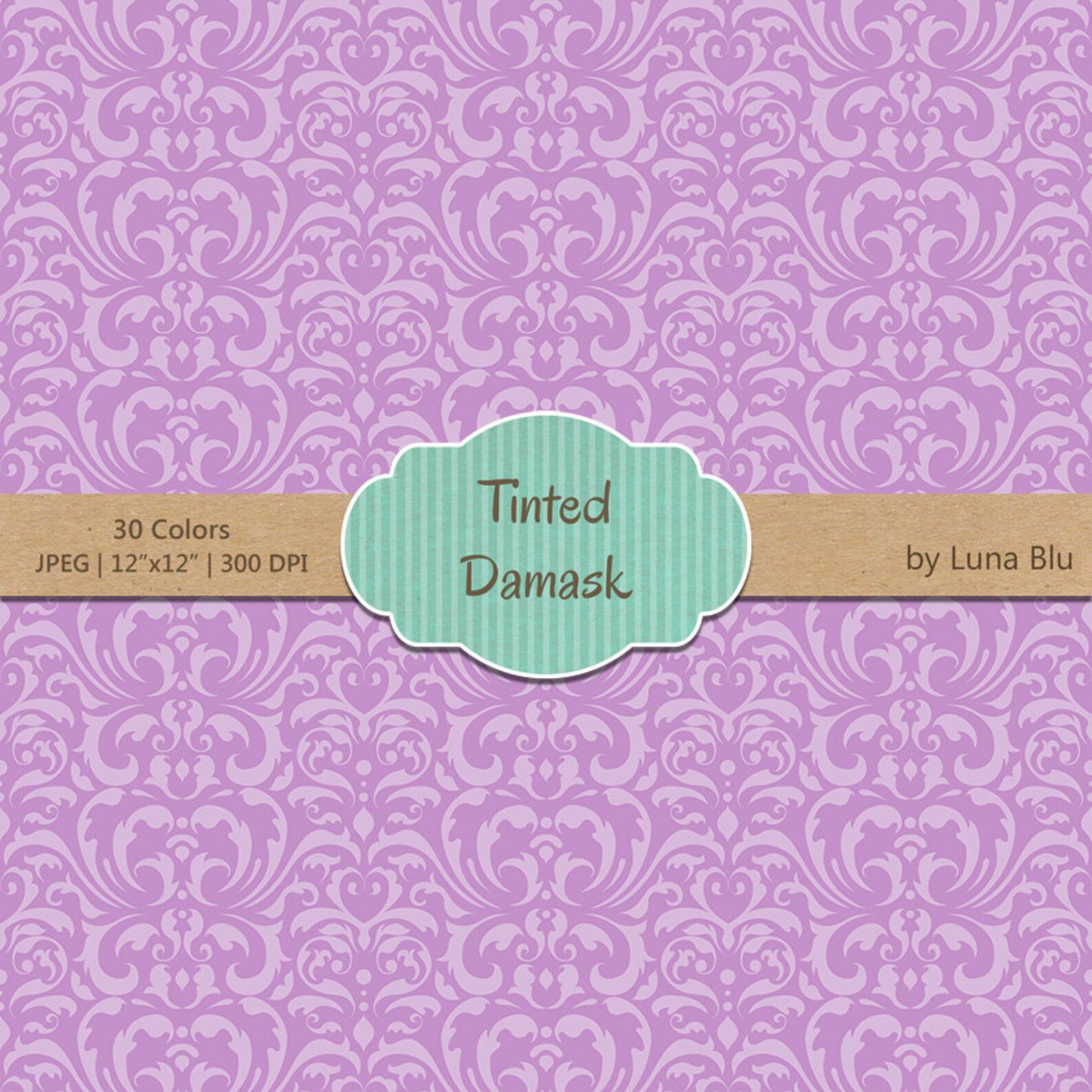 Damask Digital Paper pack: Tinted Damask digital | Etsy