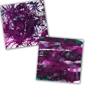 Watercolor Digital Paper: "watercolor Textures" Purple and Turquoise ...