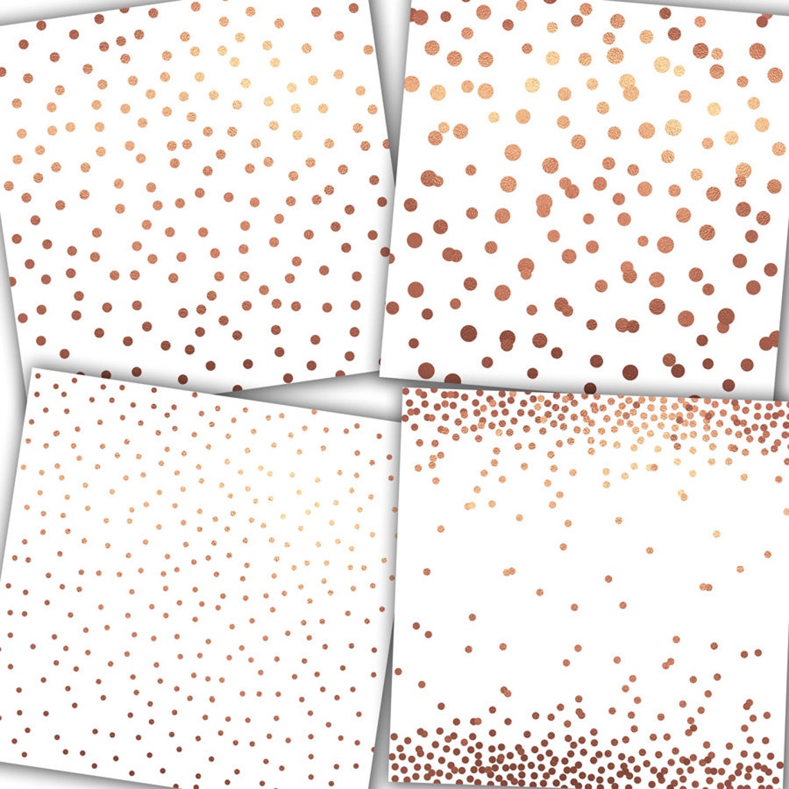 Confetti Digital Paper: rose Gold Confetti Rose | Etsy