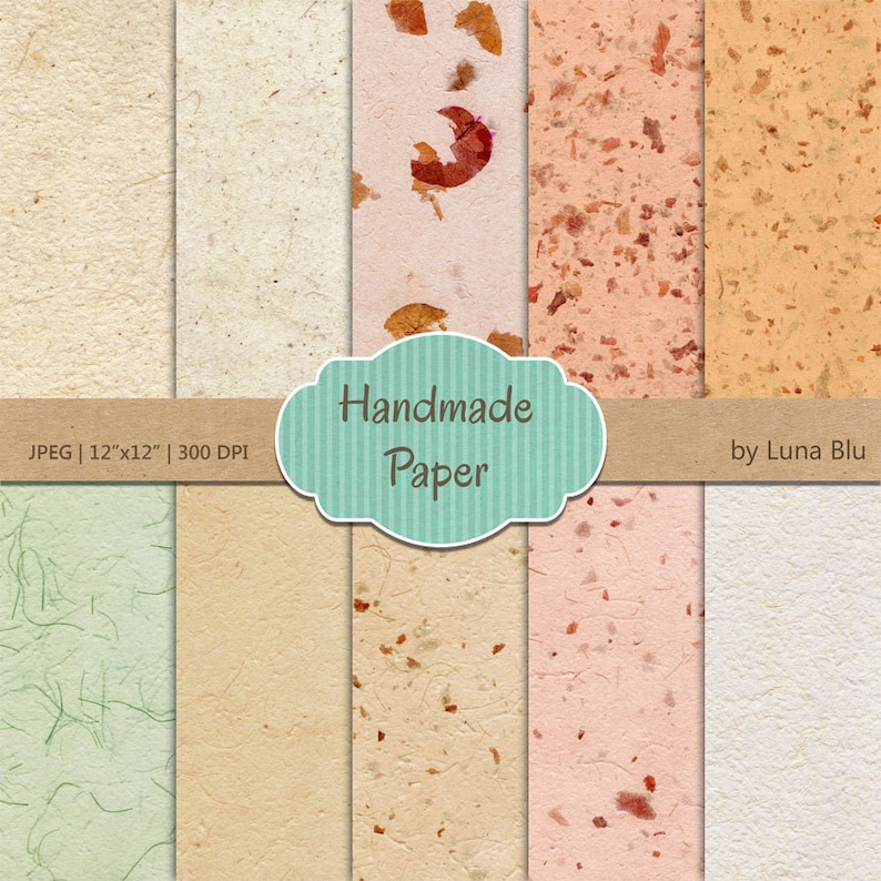 Digital Texture Paper Pack: handmade Paper - Etsy