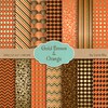 Turquoise Brown and Gold Digital Paper: turquoise Brown and Gold ...