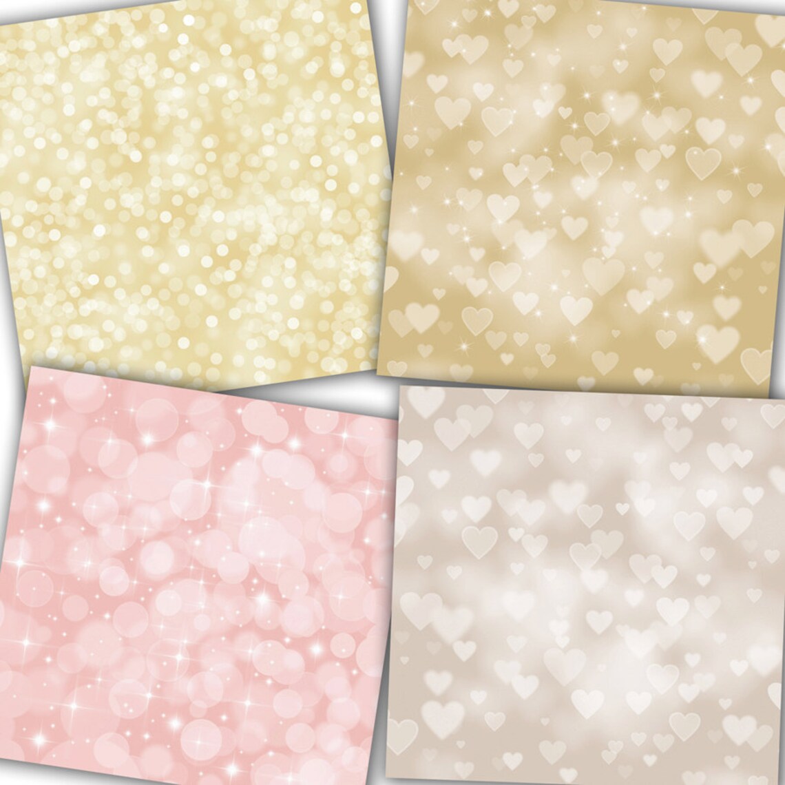 Bokeh Digital Paper Pack: Champagne Bokeh | Etsy