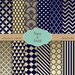 Navy and Gold Digital Paper: "navy and Gold Patterns " for Invitations ...