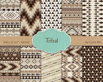 Tribal Digital Paper | Etsy
