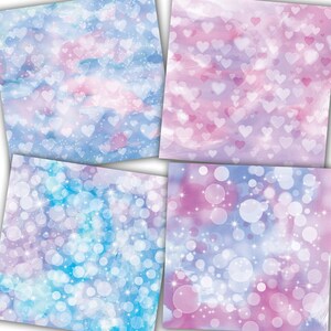Watercolor Digital Paper: "watercolor Bokeh" Pastel Colors, Bokeh ...
