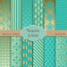 Turquoise and Gold Digital Paper: Scrapbook Patterns (12x12 Inches) - Etsy