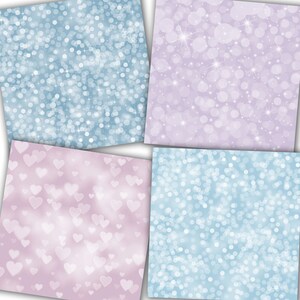 Bokeh Digital Paper: " Winter Bokeh Backgrounds" Pastel Bokeh Textures ...