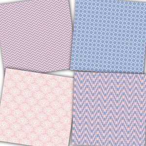 Rose Quartz and Serenity Digital Paper: Pink and Blue Digital Paper ...