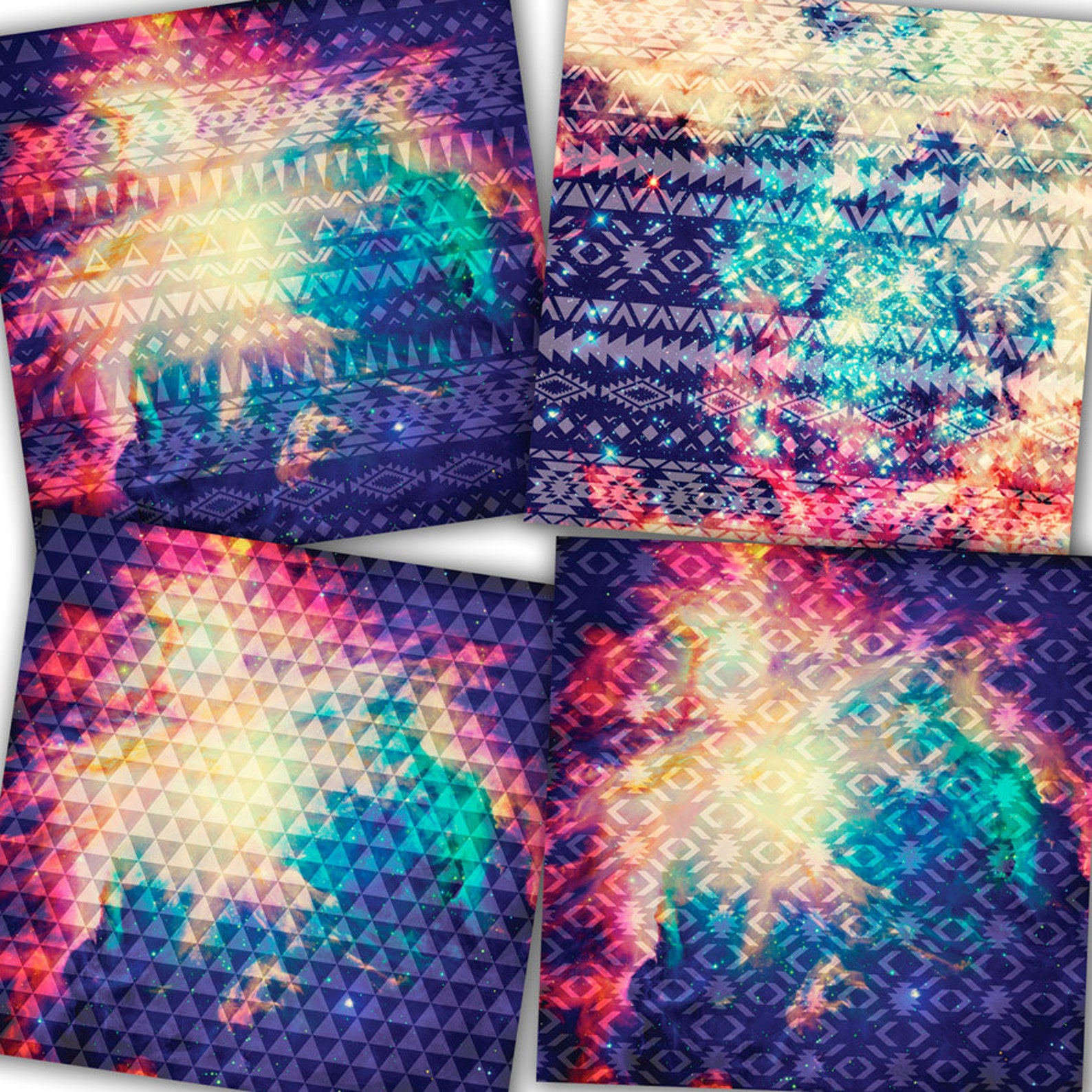 Tribal Digital Paper: galaxy Tribal Patterns - Etsy