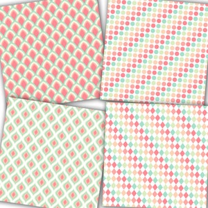 Geometric Digital Paper: "pastel Geometric" Pastel Scrapbook Paper ...