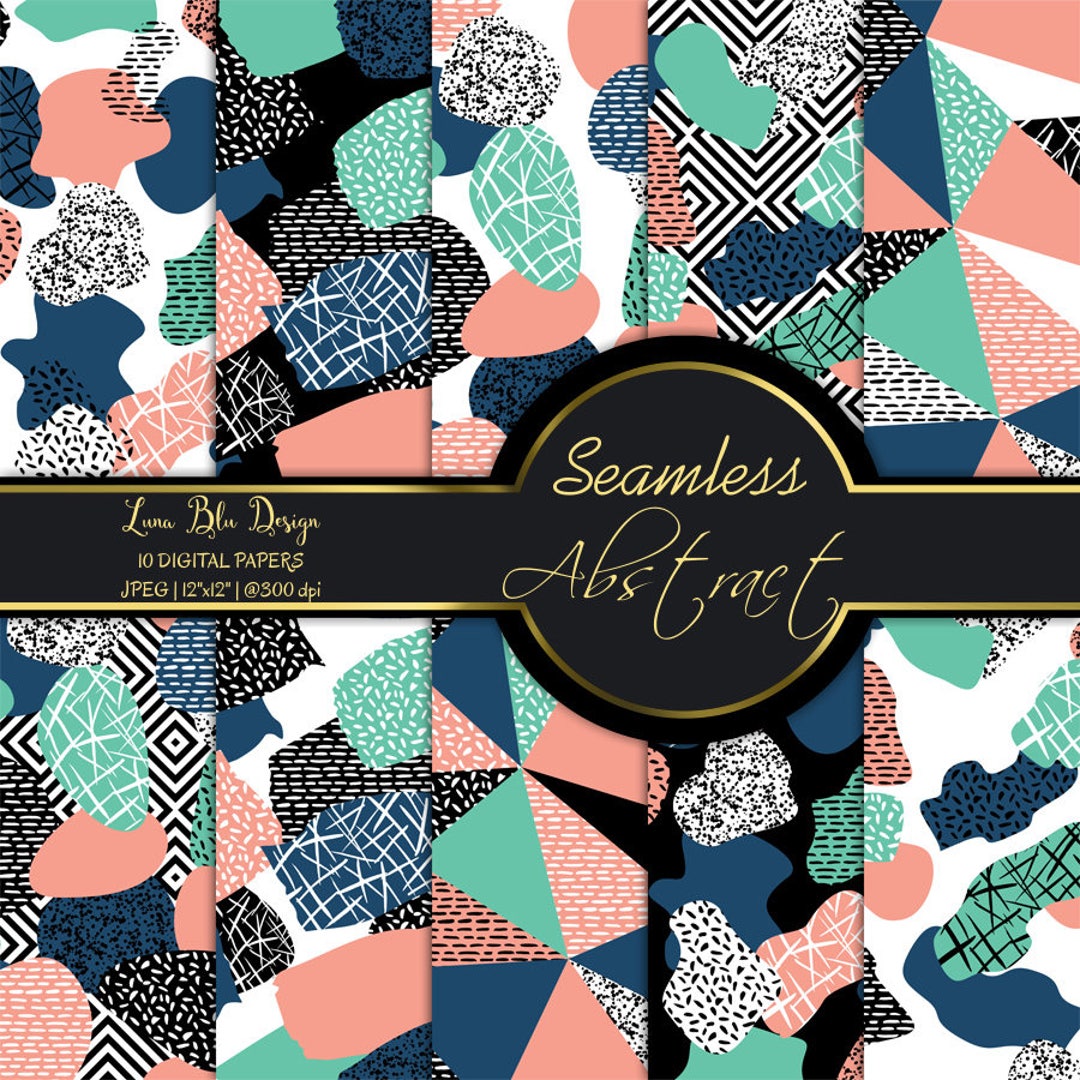 Geometric Digital Paper, Abstract Backgrounds, Modern Digital Paper ...