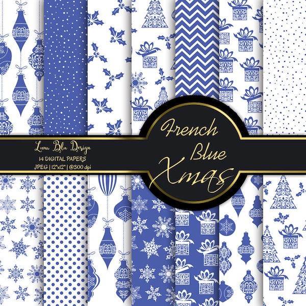 Christmas Digital Paper - Etsy