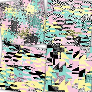 Geometric Digital Paper, Pastel Geometric, Modern Digital Paper, Modern ...