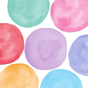 Watercolor Circles Clipart, Handpainted Watercolor Circles Clip Art ...
