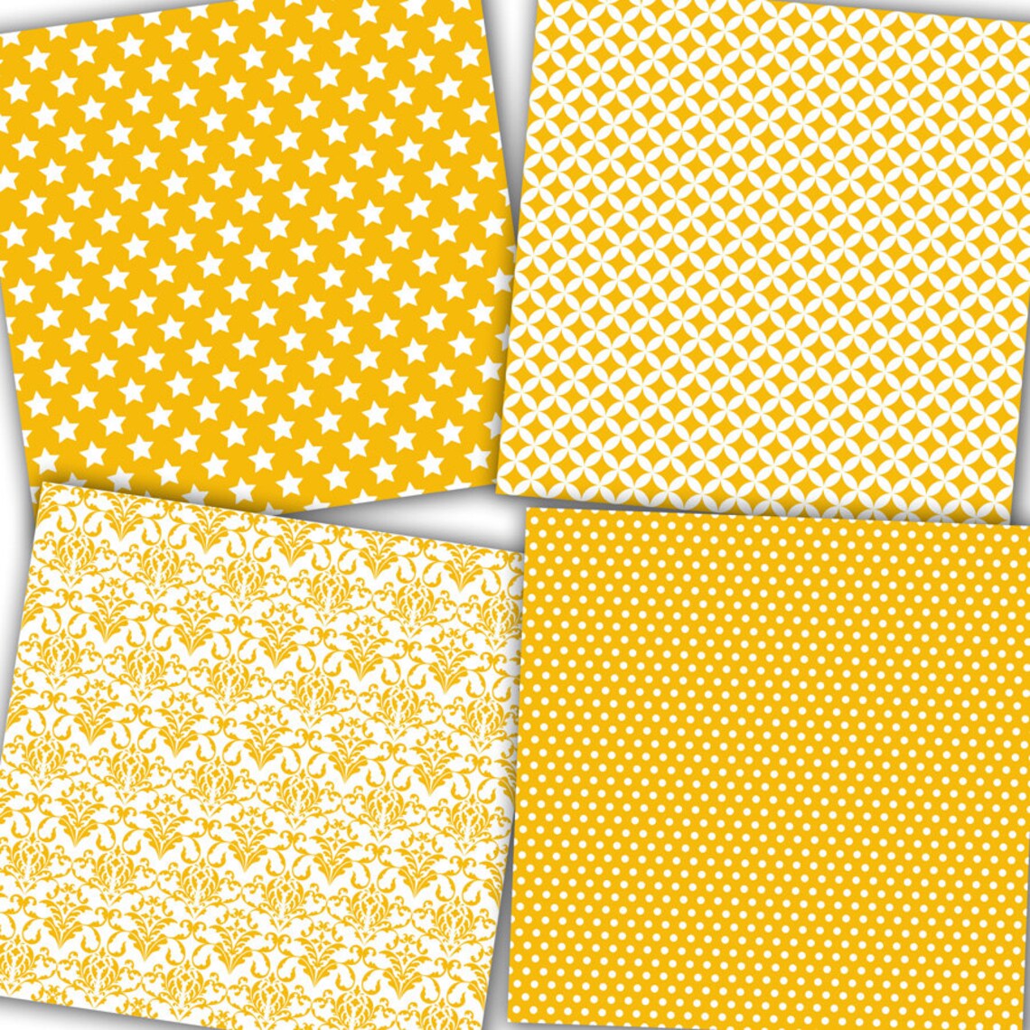 Mustard Digital Paper: mustard Patterns Yellow - Etsy