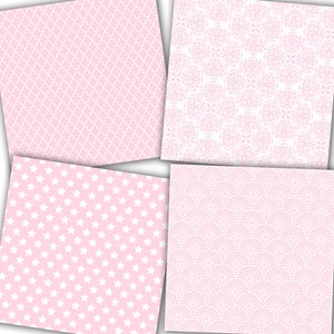 Baby Pink Digital Paper: Baby Pink Patterns soft | Etsy