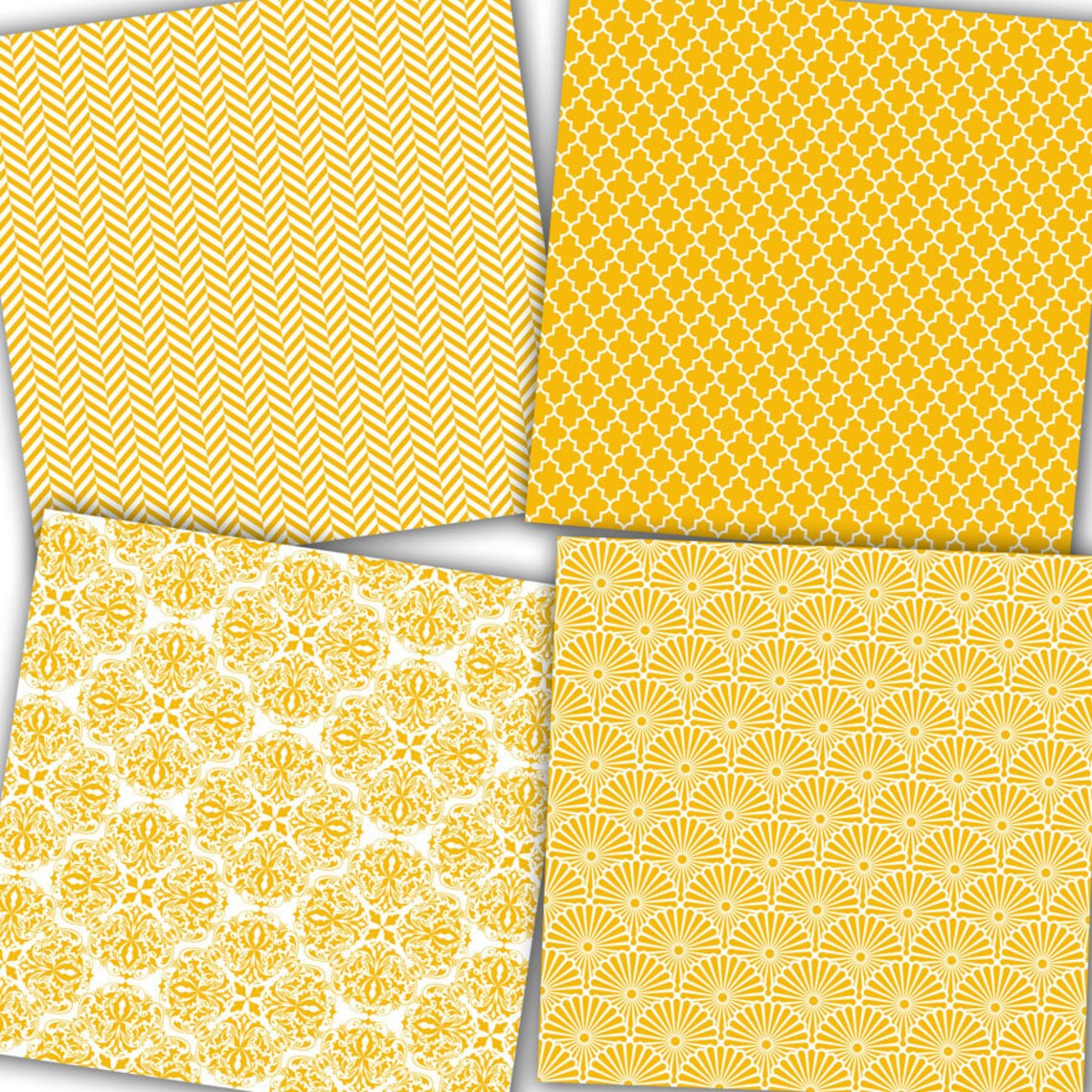 Mustard Digital Paper: mustard Patterns Yellow - Etsy
