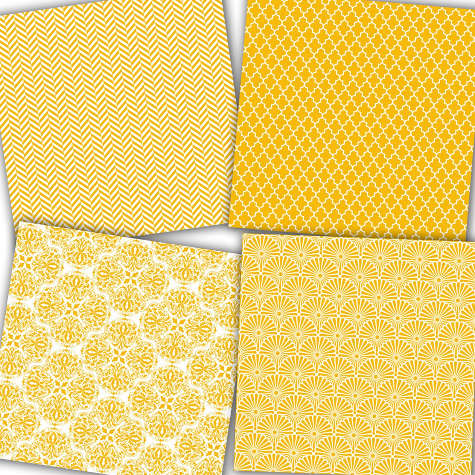 Mustard Digital Paper: mustard Patterns Yellow - Etsy
