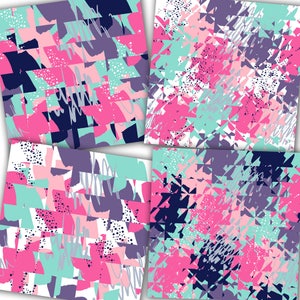 Modern Digital Paper, Bold Modern Abstract Designs, Seamless Abstract ...