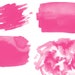 Watercolor Splash Clipart, Pink Watercolor Brush Strokes, Pink ...