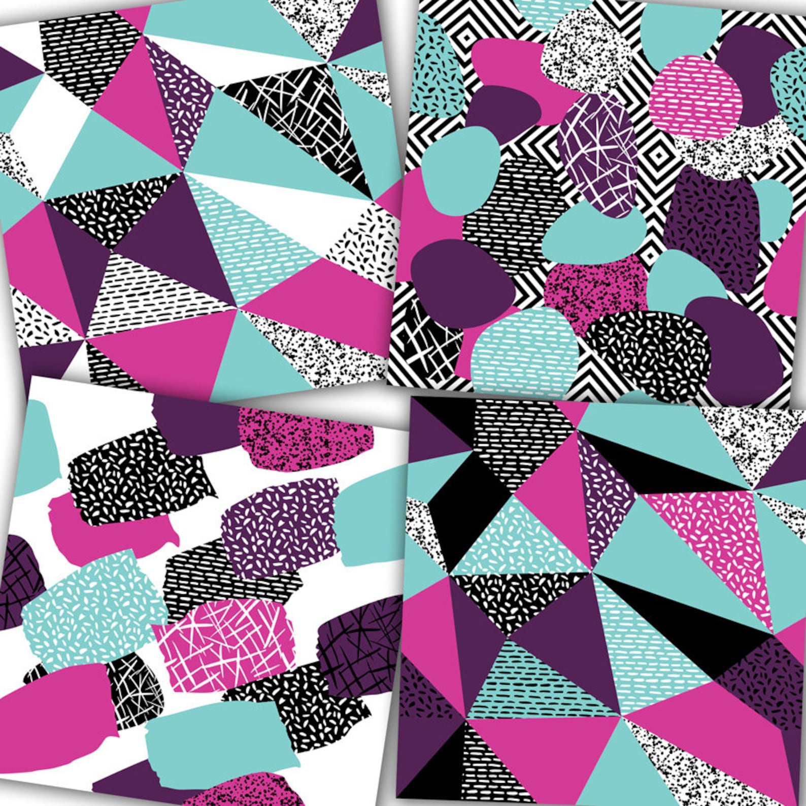 Abstract Geometric Patterns Abstract Digital Paper Geometric - Etsy