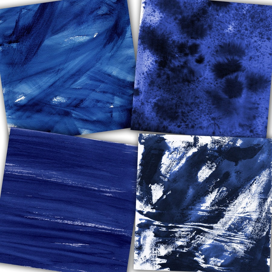 Blue Watercolor Digital Paper: Grunge Textures (12x12in, JPG) - Etsy