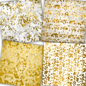 Triangle Digital Paper: "golden Triangles" Seamless Triangles Digital ...