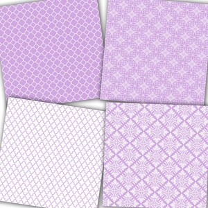 Lavender Digital Paper: "lavender Patterns " Pastel Purple Scrapbook ...