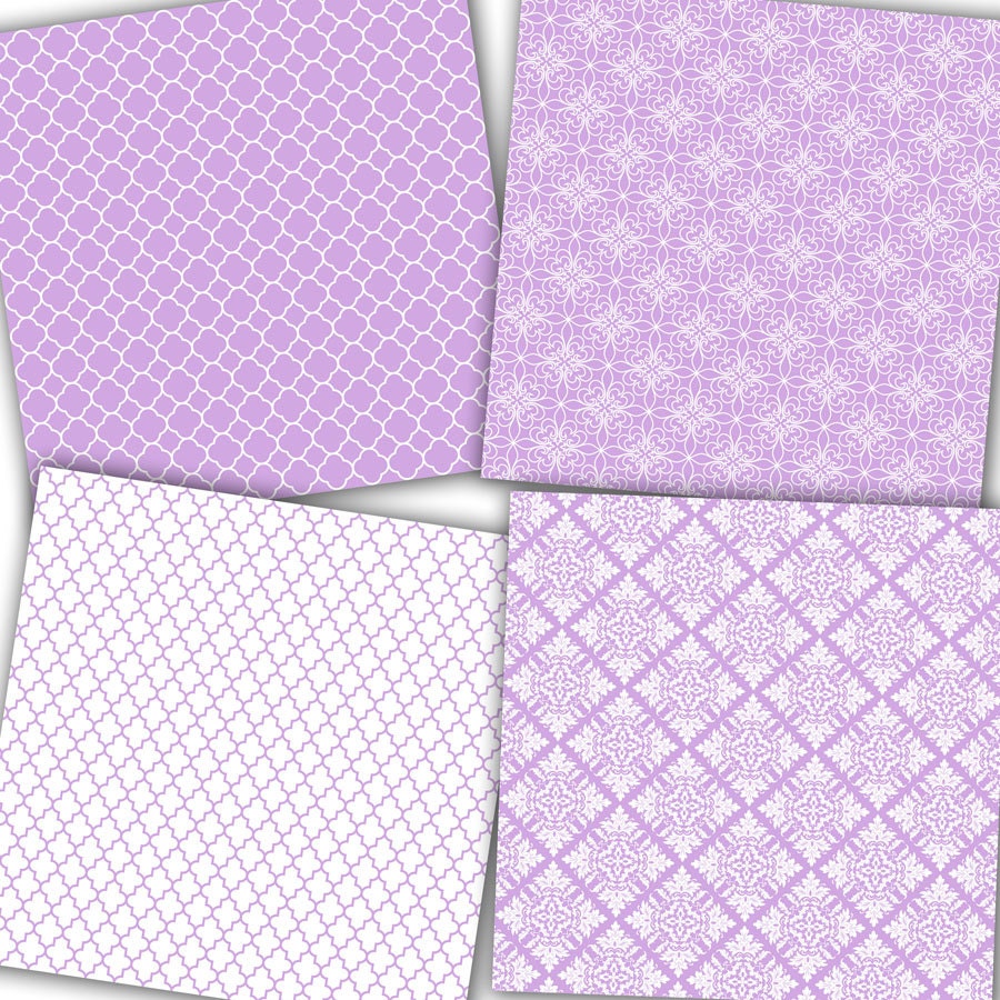 Lavender Digital Paper: Lavender Patterns pastel | Etsy