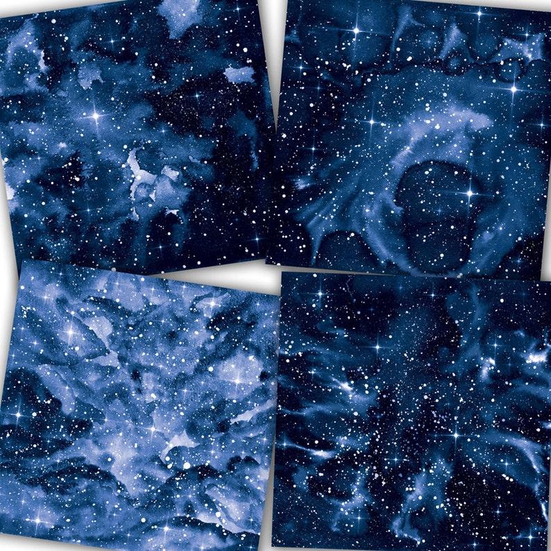 Night Sky Digital Paper: watercolor Night Sky Star - Etsy