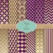 Pink and Gold Digital Paper: metallic Gold Patterns Geometric Patterns ...