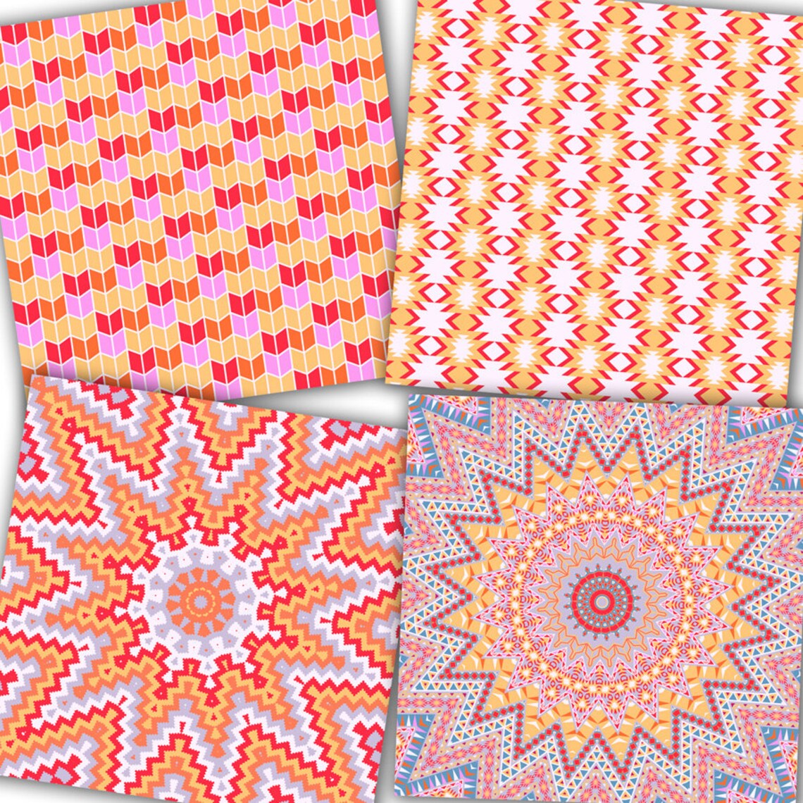 Tribal Digital Paper: Tribal Patterns Include | Etsy