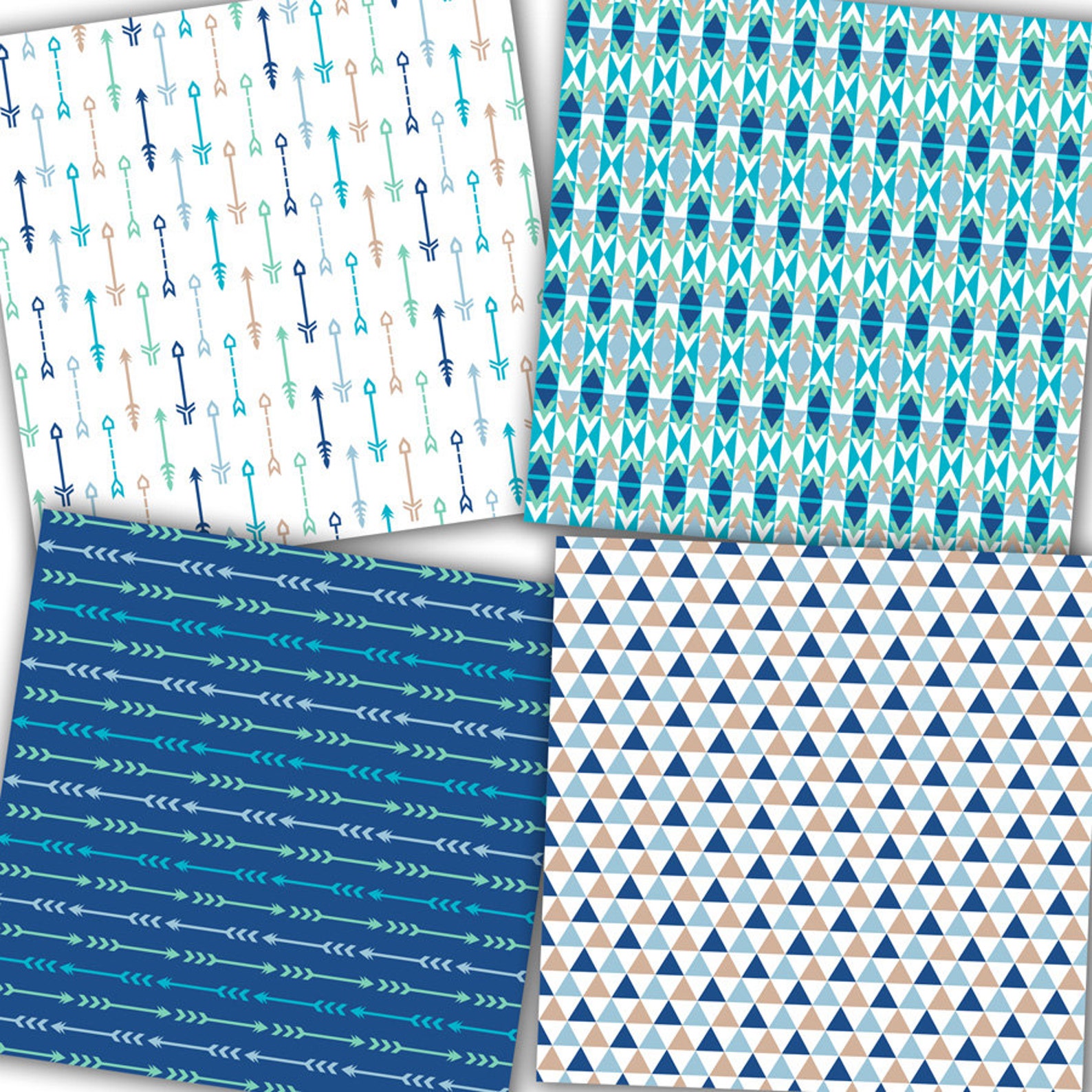 Arrows Digital Paper: arrow Patterns Pantone | Etsy