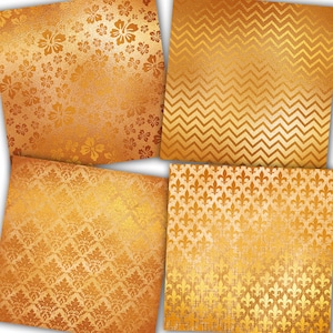 Copper Digital Paper, Copper Textures, Copper Foil Patterns, Metallic ...