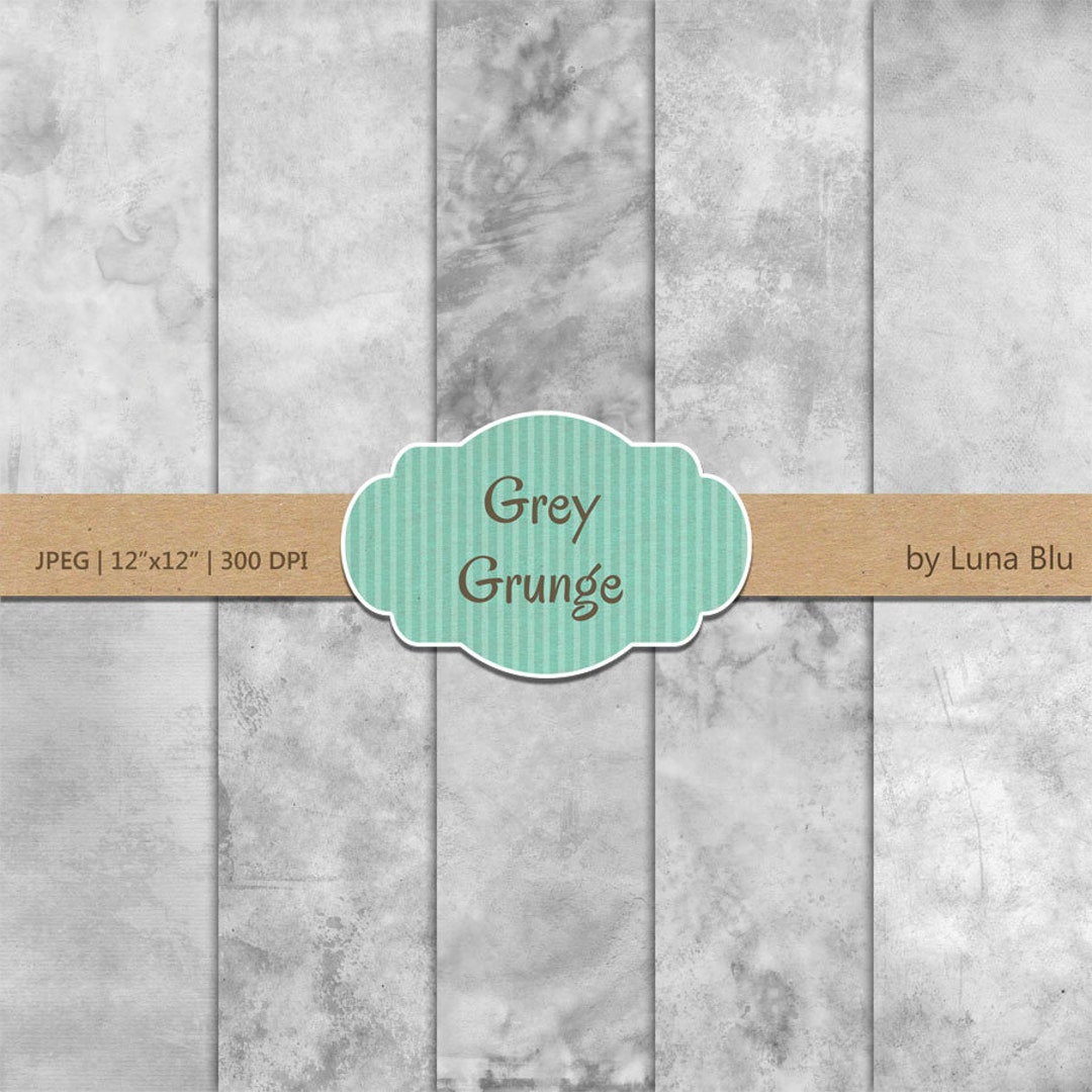 Grunge Digital Paper Pack: "gray Grunge Textures" Grunge Backgrounds ...