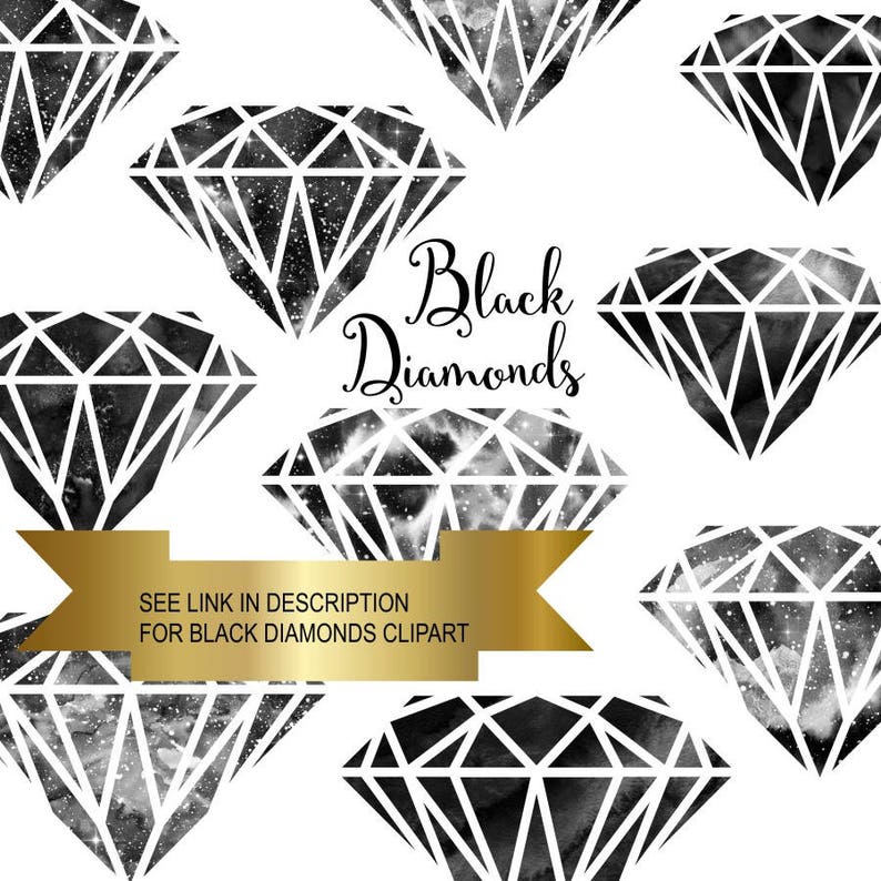 Diamond Digital Paper Black Diamond Patterns | Etsy