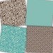 Teal and Brown Digital Paper: "teal and Brown Patterns " Teal Scrapbook ...