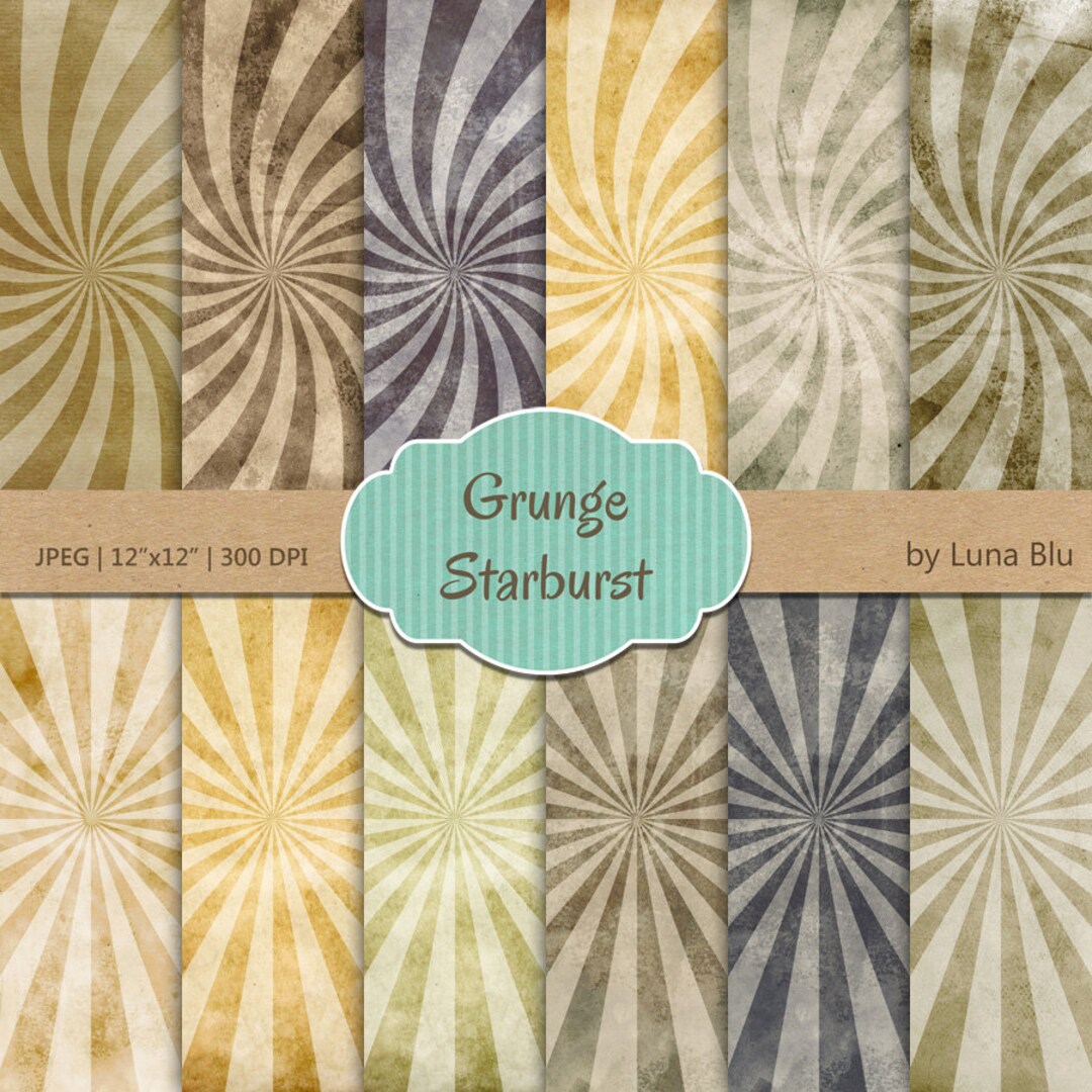 Starburst Digital Paper: "grunge Starburst" Grunge Digital Paper ...