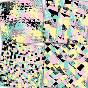 Geometric Digital Paper, Pastel Geometric, Modern Digital Paper, Modern ...