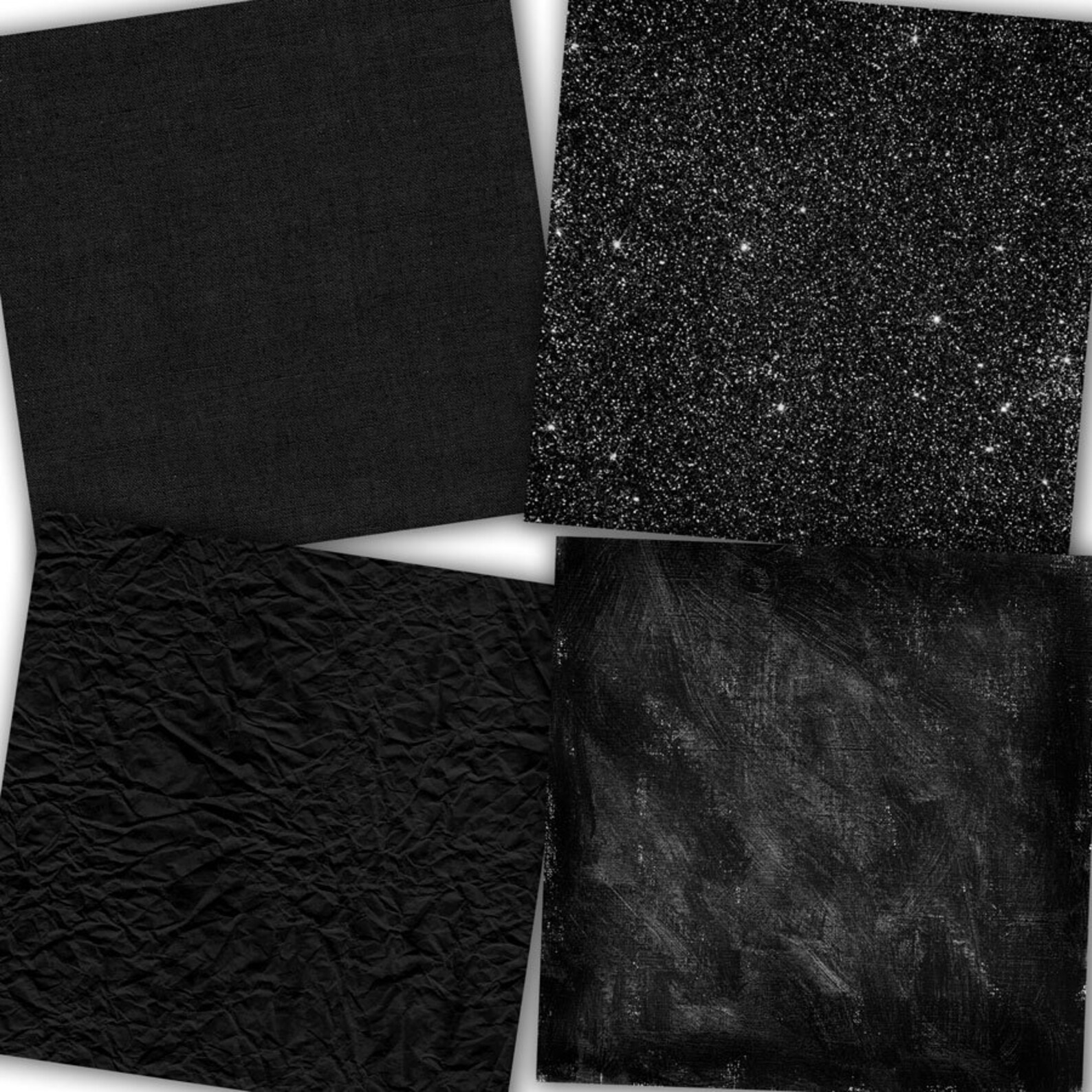 Textured Digital Paper: black Textures Black | Etsy