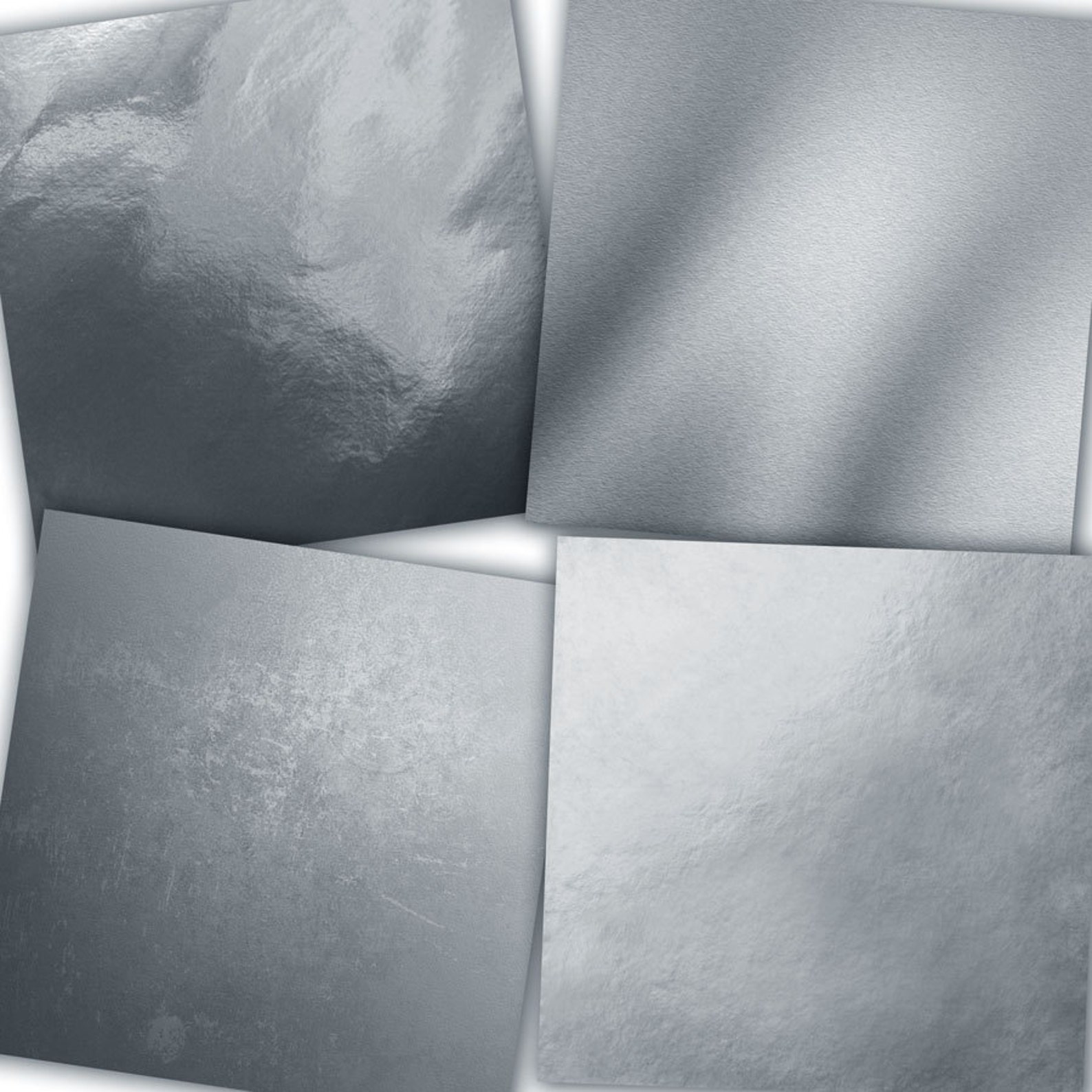 Silver Foil Digital Paper: metallic Silver Paper | Etsy