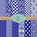 Navy Digital Paper: "navy Blue Patterns " Ultramarine, Royal, Midnight ...