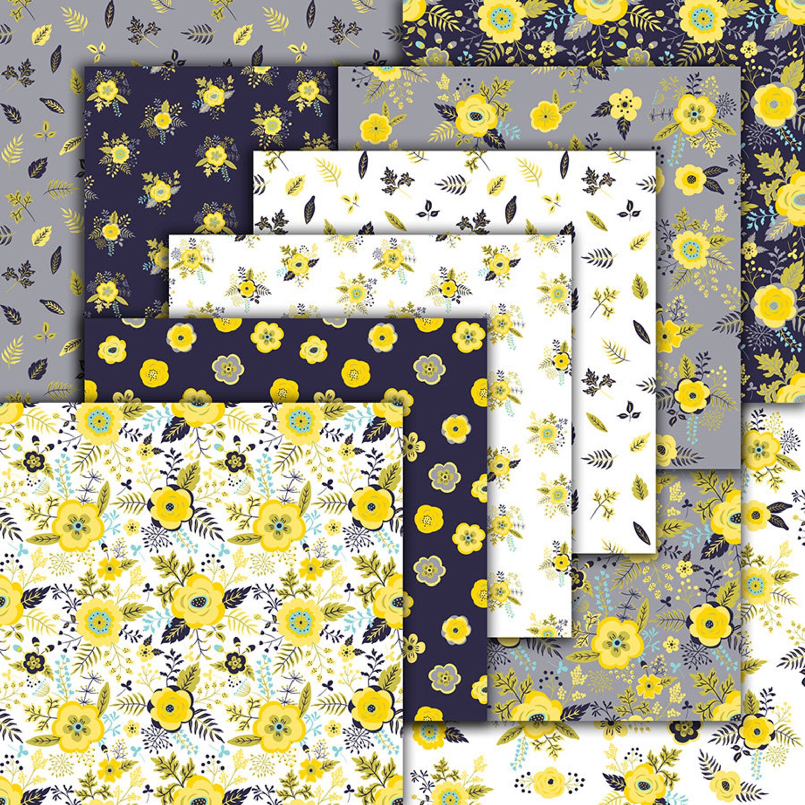 Flower Digital Background Flower Digital Paper Pack Flower | Etsy