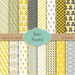 Baby Digital Paper Pack: "neutral Gender Baby" Yellow and Grey With ...