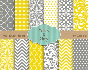 Yellow and Gray | Etsy