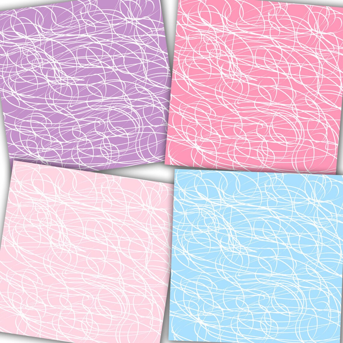 Scribble Digital Paper Pack: rainbow Scribbles - Etsy