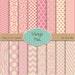 Digital Paper Pack: vintage Pink Patterns Pastel | Etsy